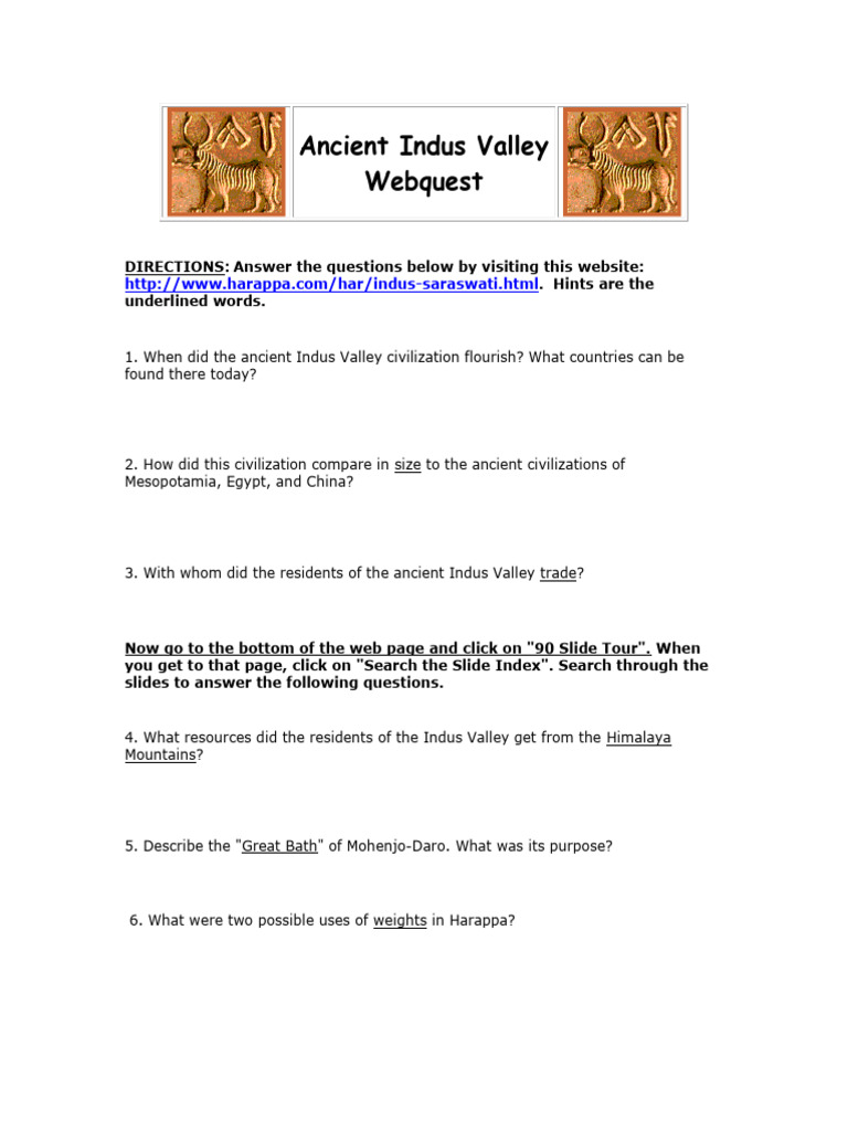 webquest_-_ancient_indus_valley | PDF