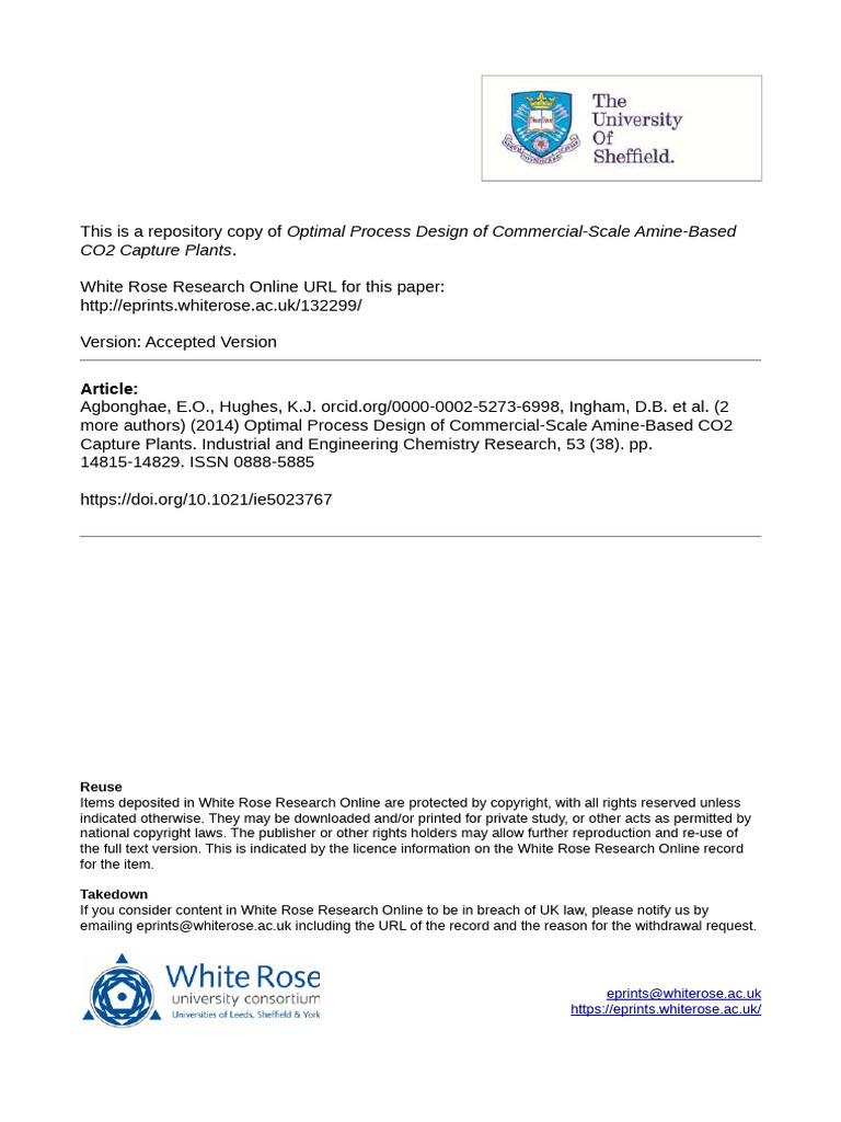 Optimal Process Design of Amine-Based CO2 Capture Plants - Revised V4 ...
