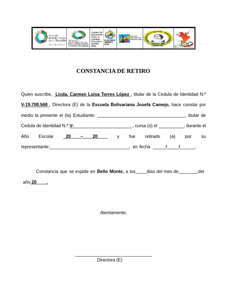 Constancia de Retiro Nueva | PDF