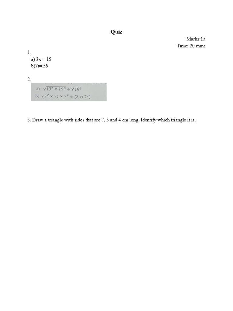 Quiz 1 | PDF