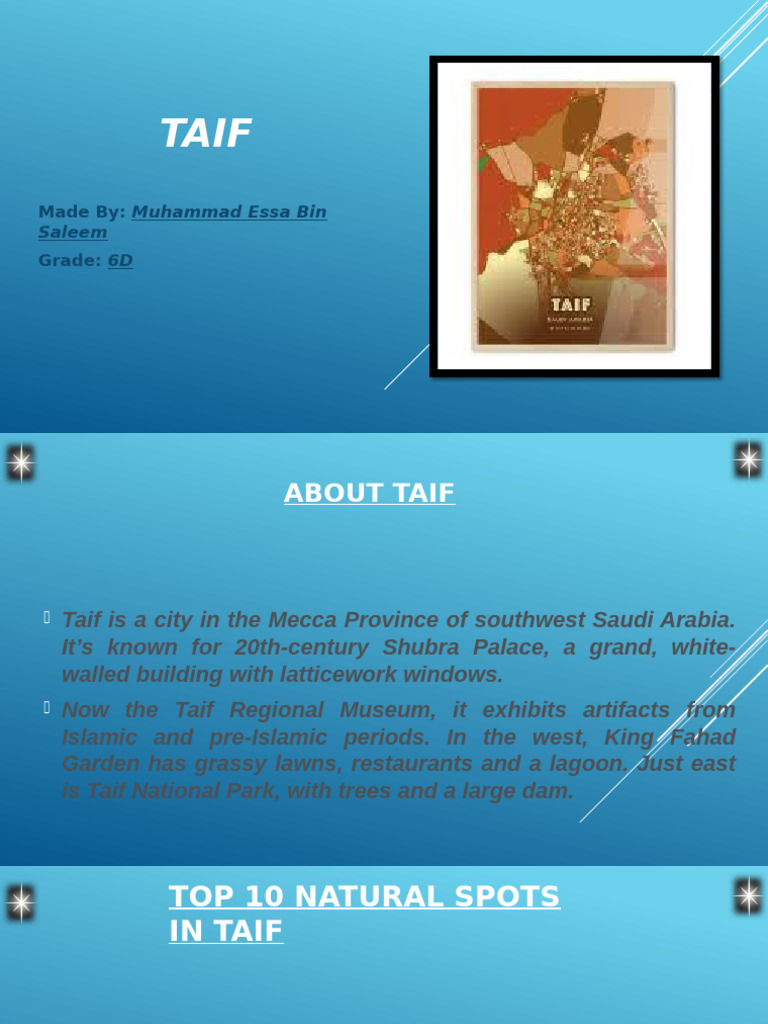 Top Natural Attractions in Taif, Saudi Arabia | PDF