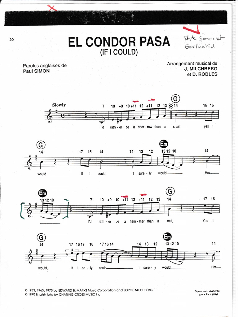 EL CONDOR PASA | PDF | Song Recordings Produced | American Songs