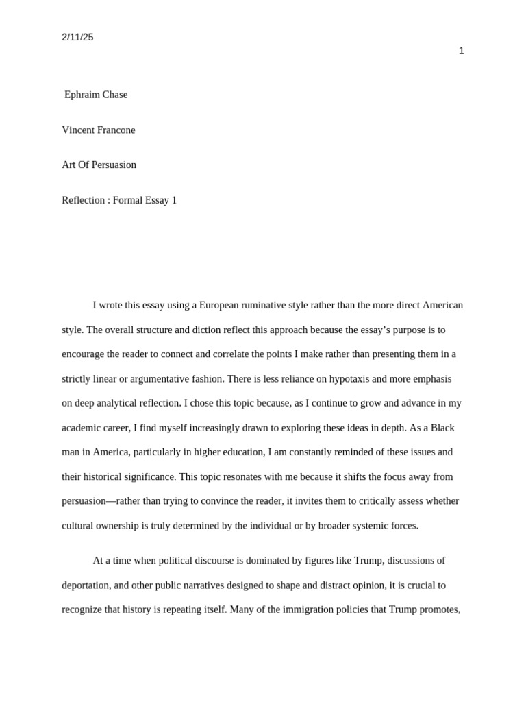 Reflection Comm 160 | PDF