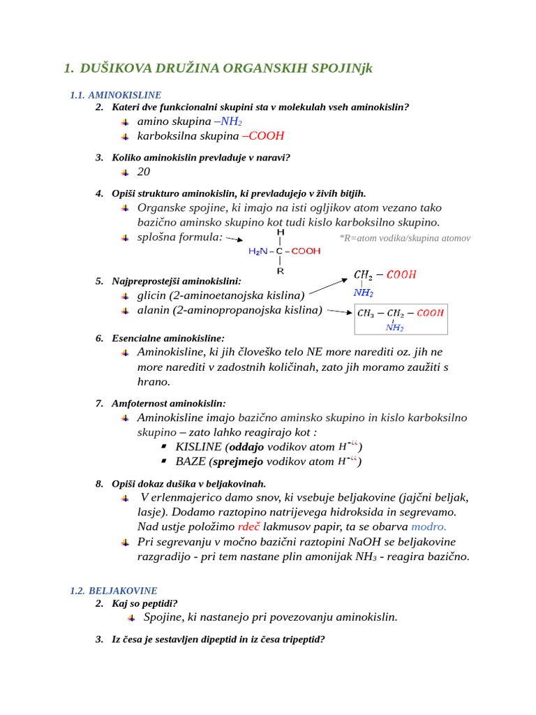 KEM - Dušikova Družina Organskih Spojin | PDF