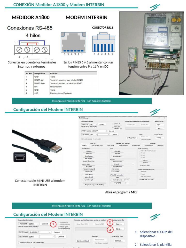 Conexion A1800-Modem INTERBIN | PDF