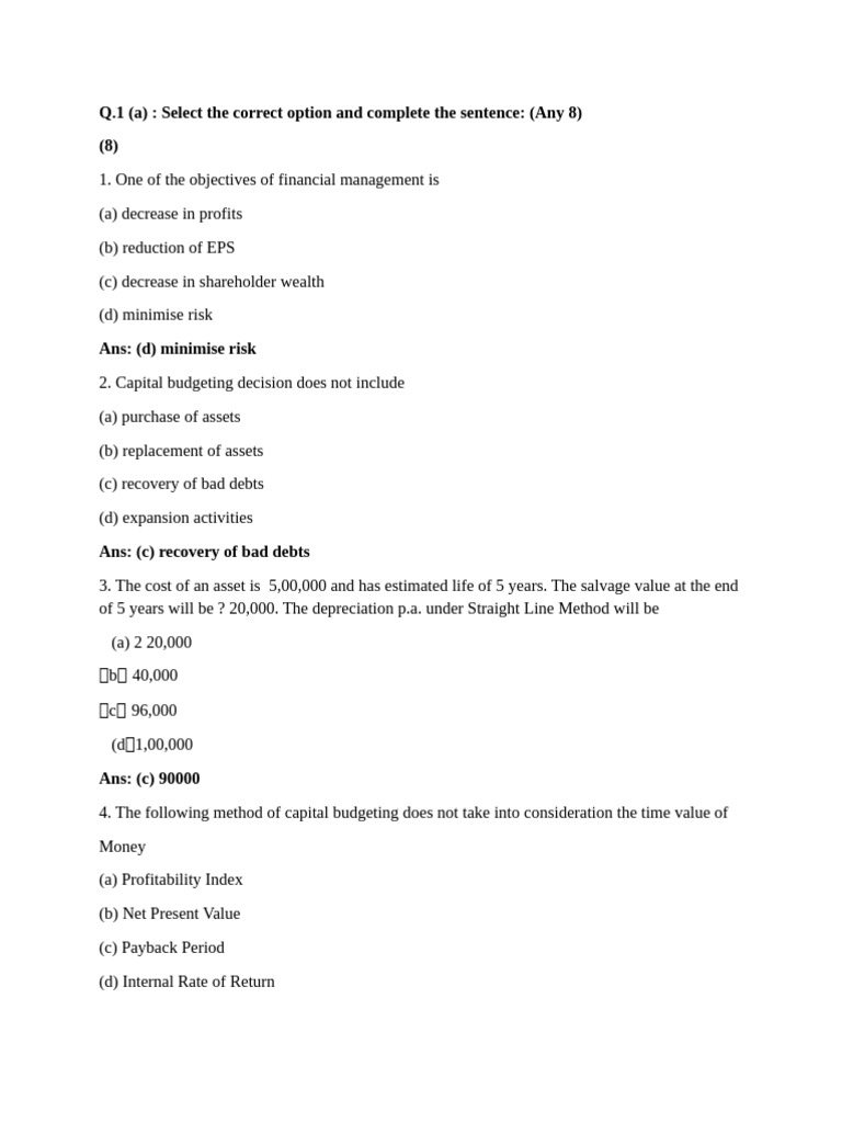 Financial Management Assignment | PDF | Net Present Value | Dividend
