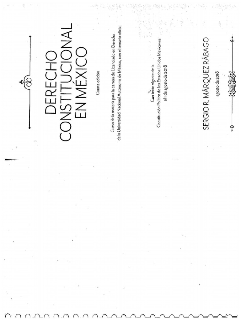 Libro Derecho Const. Mexico Sergio R. Marquez | PDF