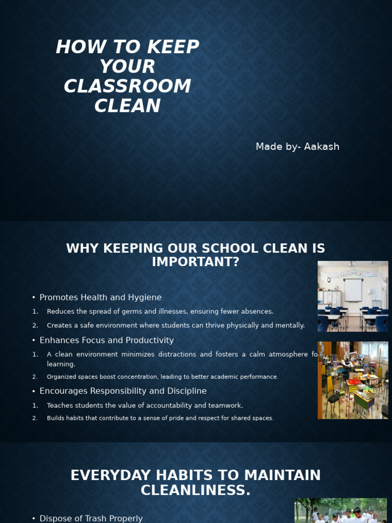 How To Keep Your Classroom Clean | PDF