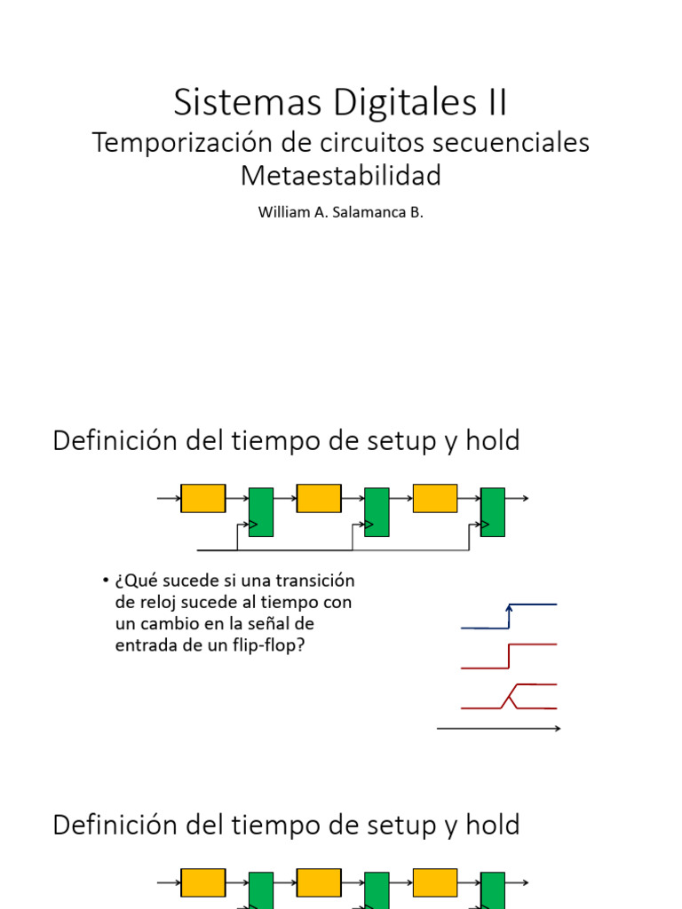SDII - S02 - 1 - Circuitos Secuenciales - Metaestabilidad | PDF | Ingeniería Informática ...