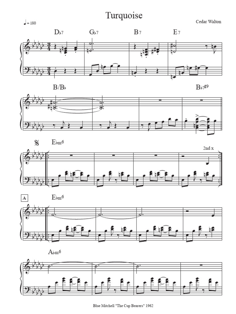 Turquoise - Cedar Walton | PDF