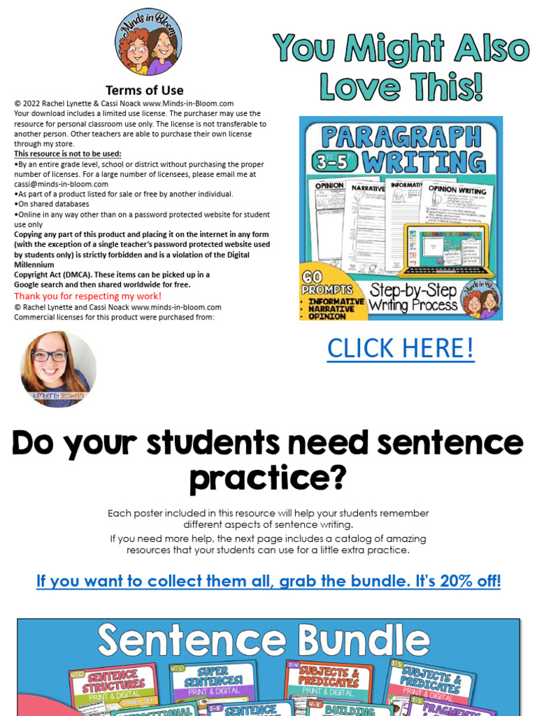 Click Here!: Terms of Use | PDF | Subject (Grammar) | Verb