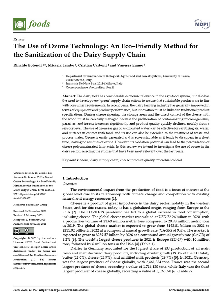 The Use of Ozone Technology An Eco-Friendly Method | PDF | Ozone ...