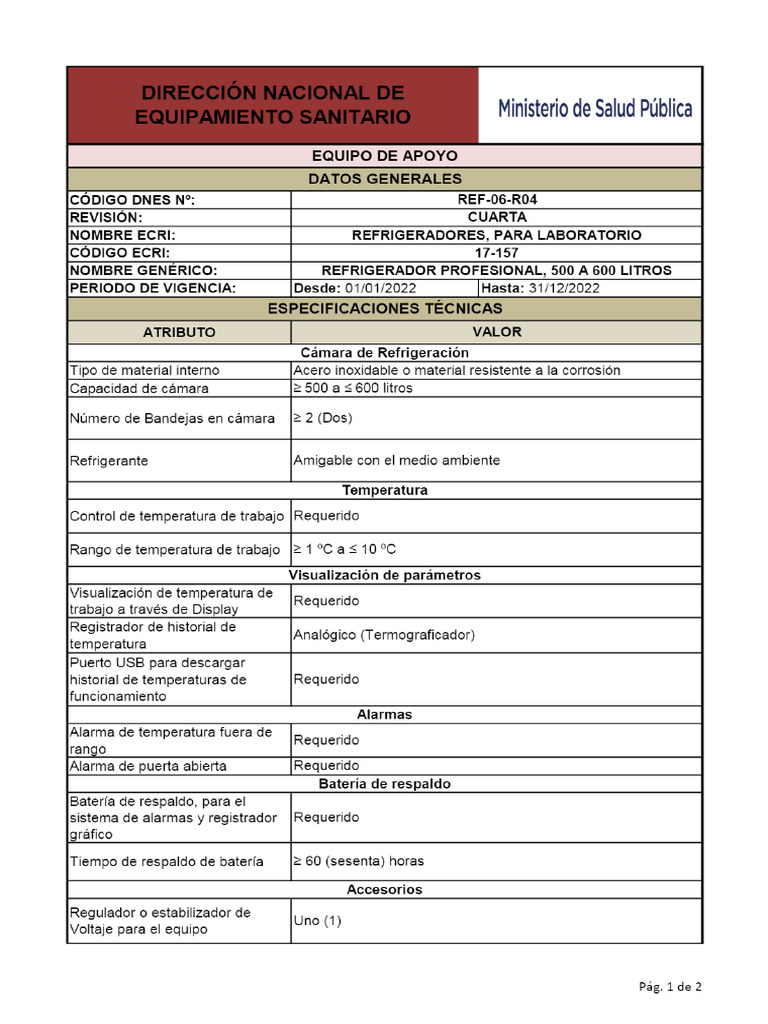 Ref 06-R04 Refrigeradora Profesional 500-600 LT | PDF