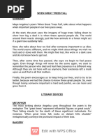 When Great Trees Fall | PDF | Poetry | Maya Angelou