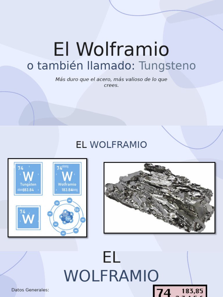 Wolframio y Osmio | PDF