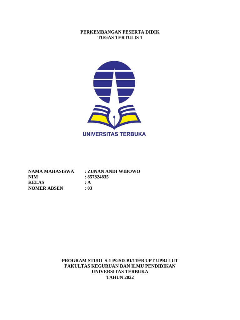 TT1 Perkembangan Peserta Didik | PDF