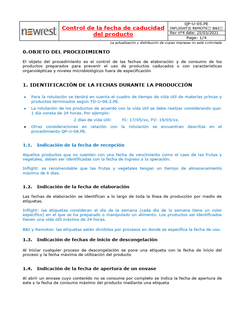 Control de Fechas de Caducidad de Productos | PDF