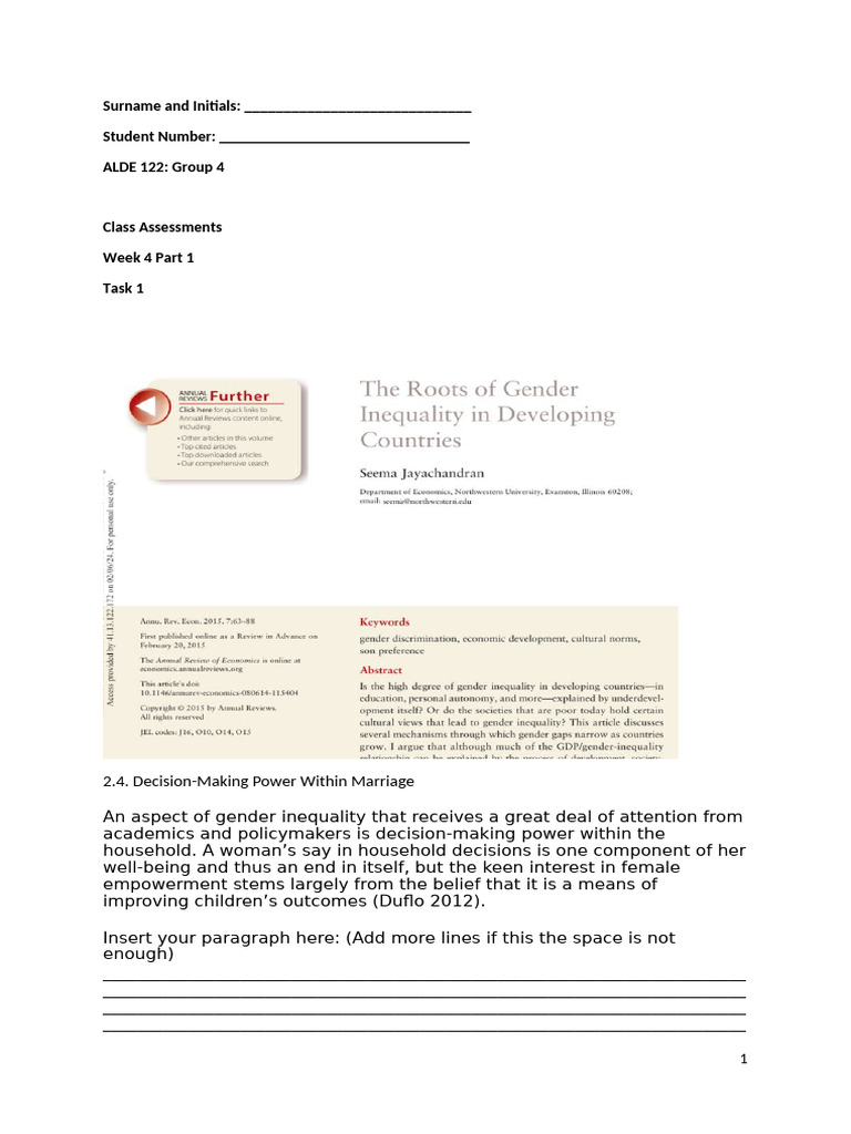 ALDE 122 Week 4 Assessments_Education | PDF | Corruption | Economic ...