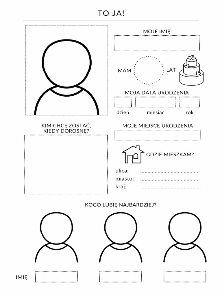 O Mnie Karta Pracy | PDF