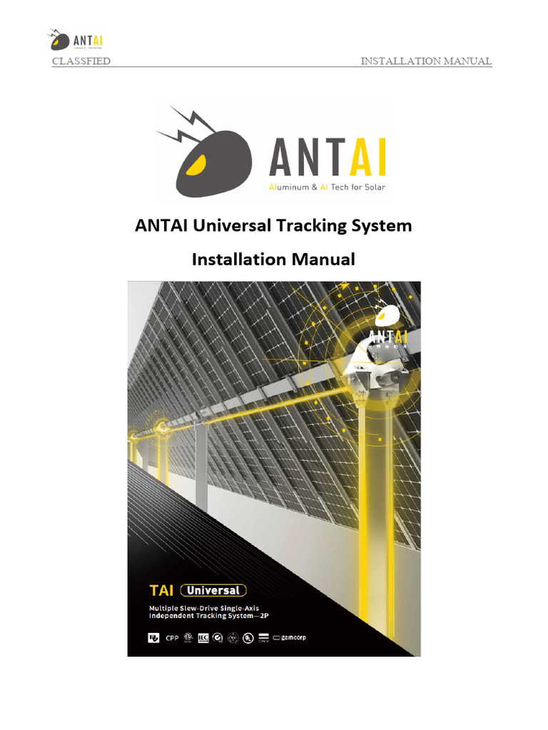 Antai Tracker Installation Manual | PDF | Nut (Hardware) | Screw