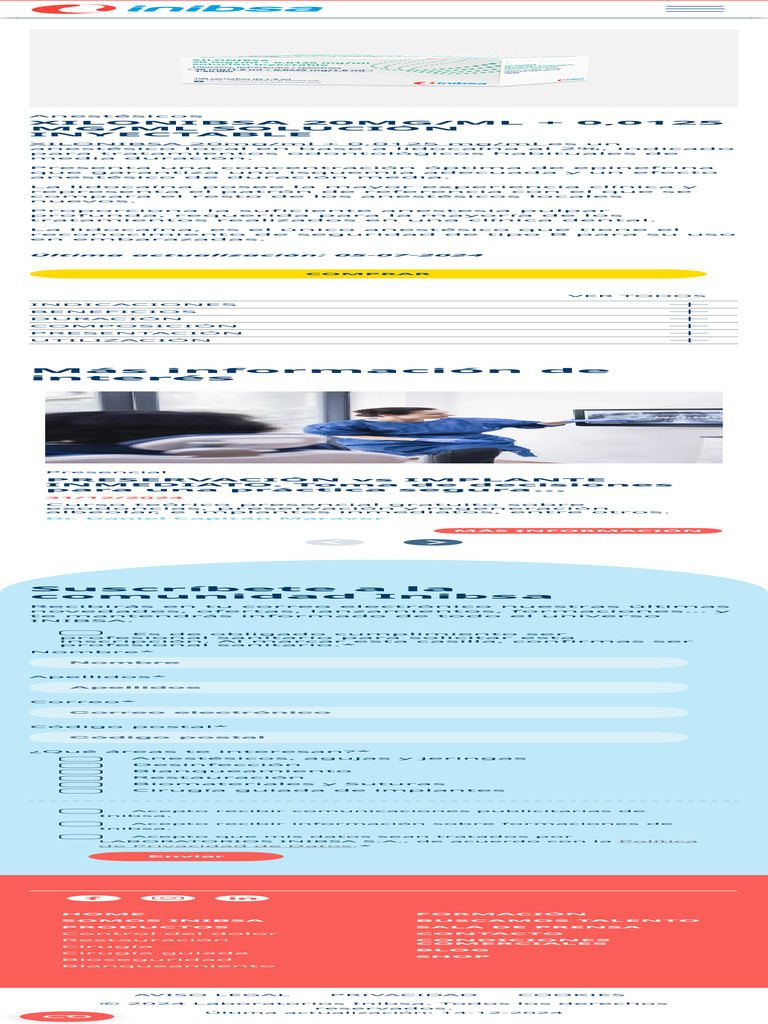 XILONIBSA 20mgml + 0,0125 MGML Solución Inyectable CATÁLOGO INIBSA ...