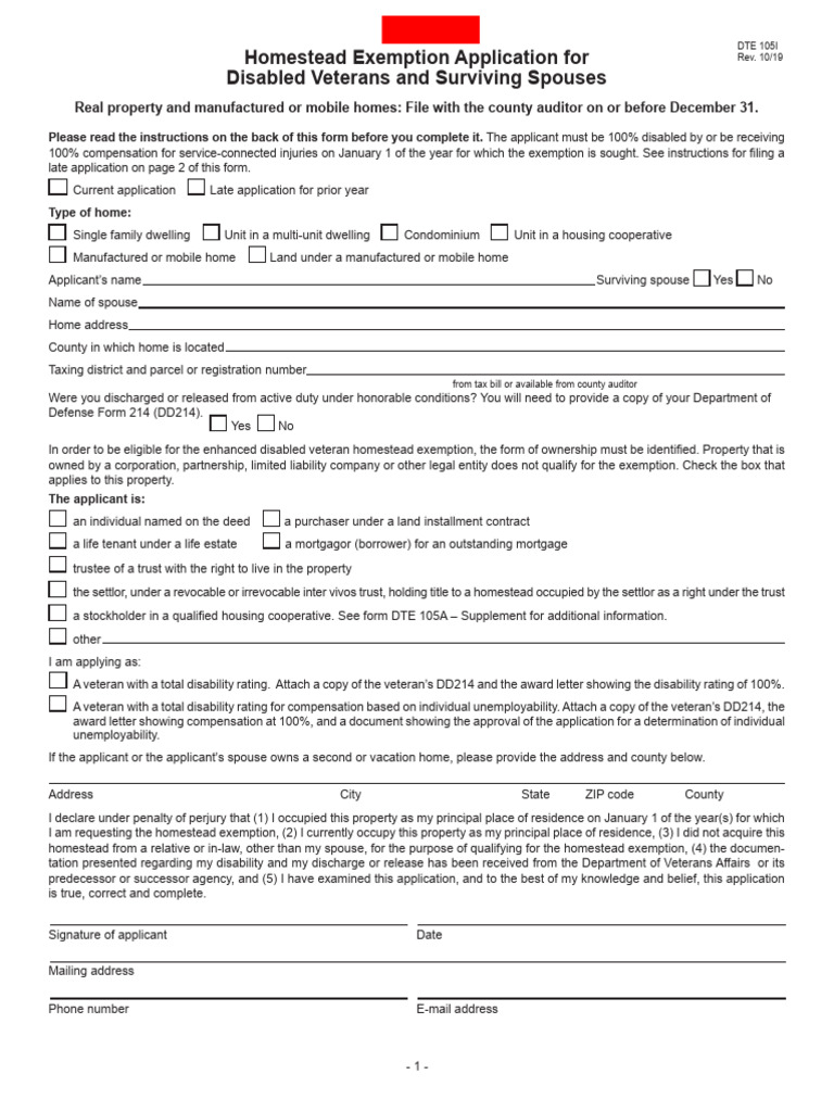 dte_105i_fi | PDF | Tax Exemption | Mortgage Law
