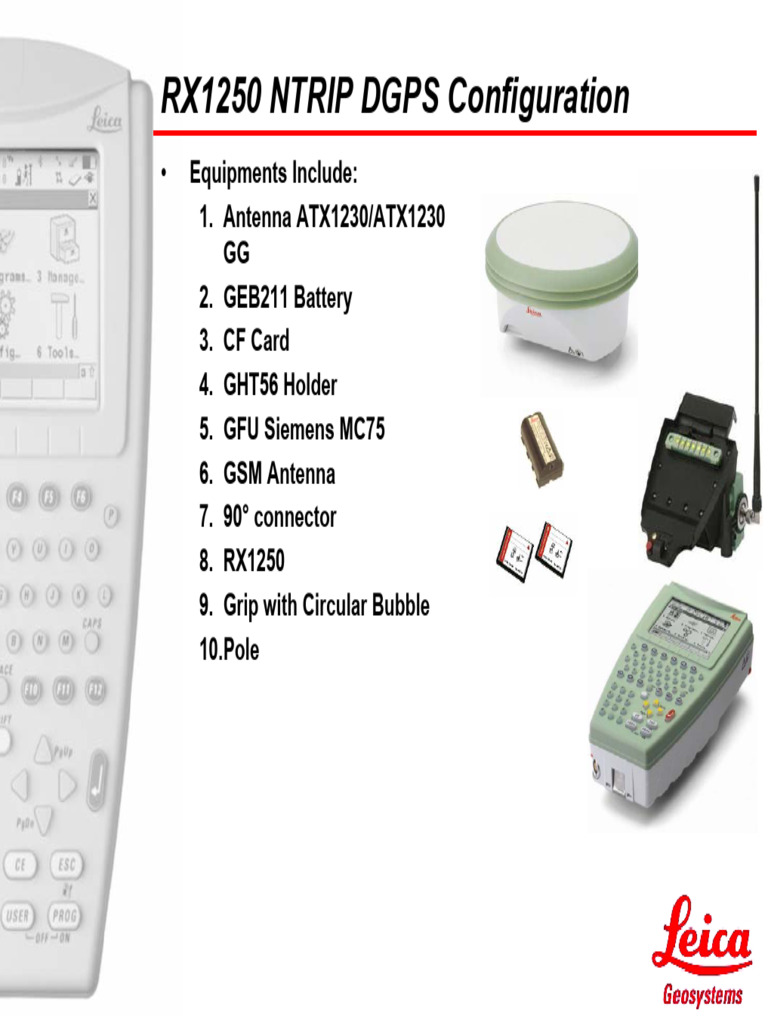 RX1250 NTRIP DGPS Setup Guide | PDF | Global Positioning System | Surveying