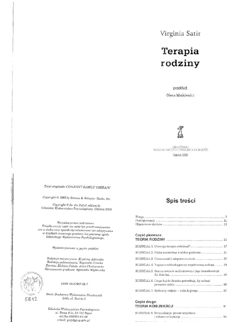 Virginia Satir - Terapia Rodziny | PDF