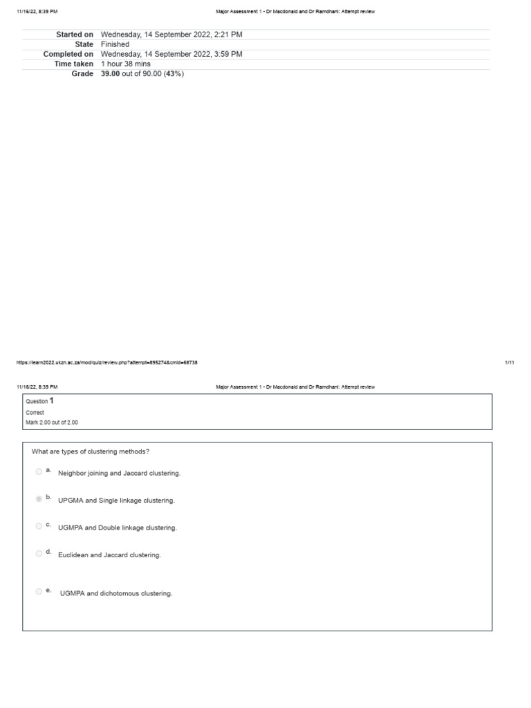 Major Assessment 1 - Dr Macdonald and Dr Ramdhani_ Attempt review-1 ...
