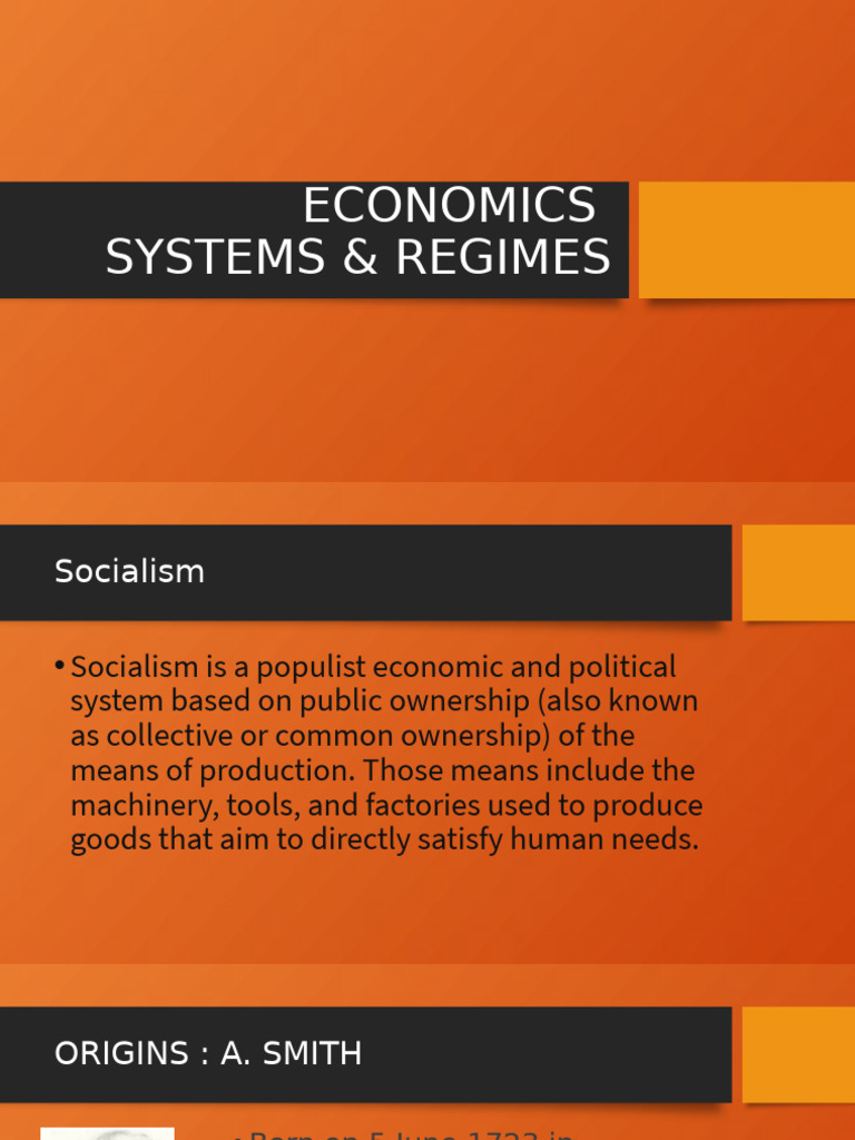 Economics Systems and Regimes | PDF | Capitalism | Market Economy