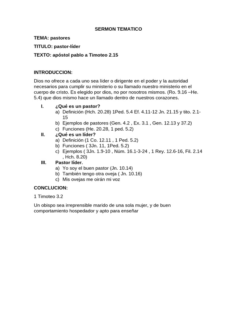 Sermon Tematico | PDF