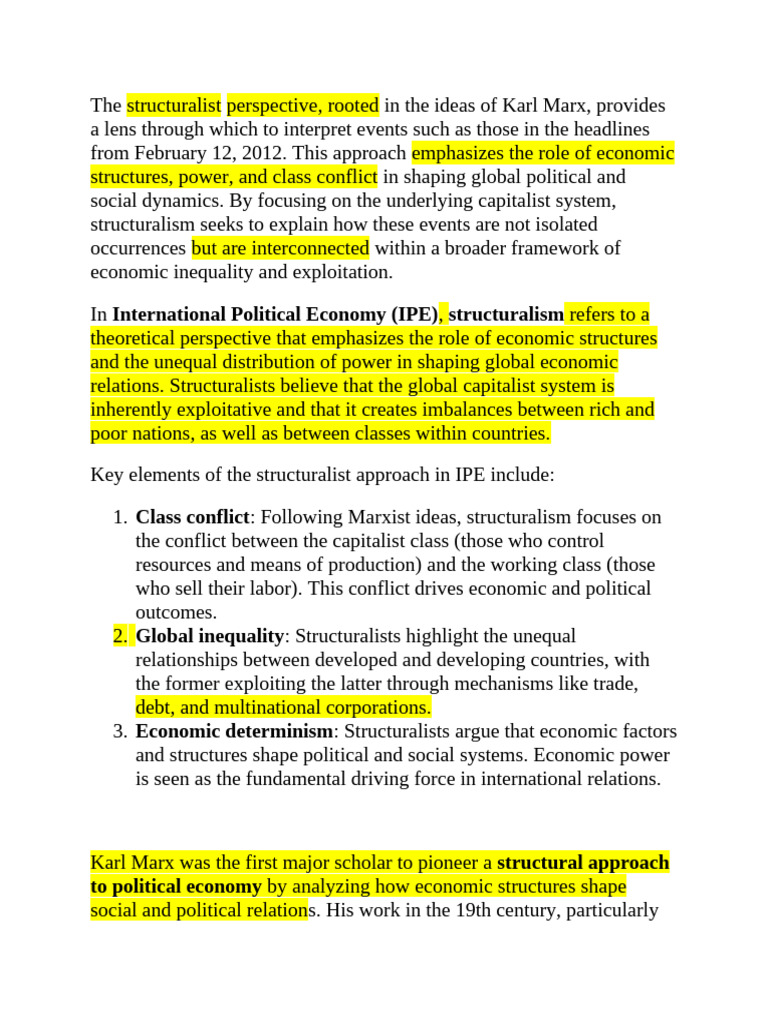 Structuralism in International Political Economy | PDF | Capitalism ...
