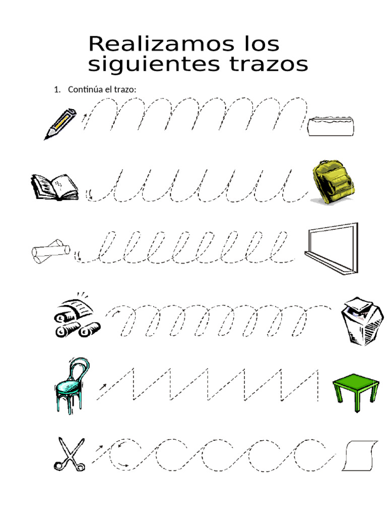 Aprestamiento - Líneas y Trazos | PDF