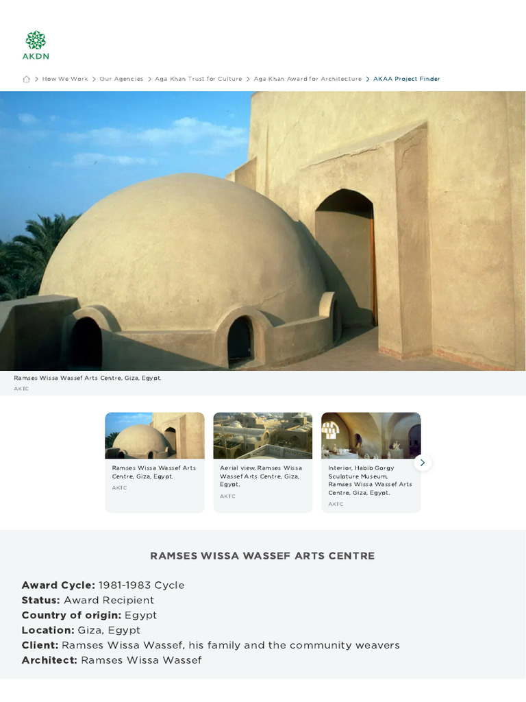 Ramses Wissa Wassef Arts Centre | PDF