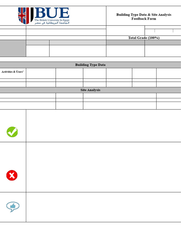 Building Type & Site Analysis Feedback | PDF