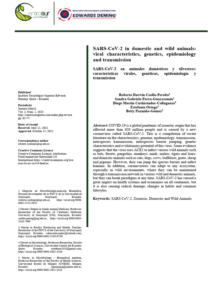 Artículo SARS CoV 2. | PDF | Virus | Organisms