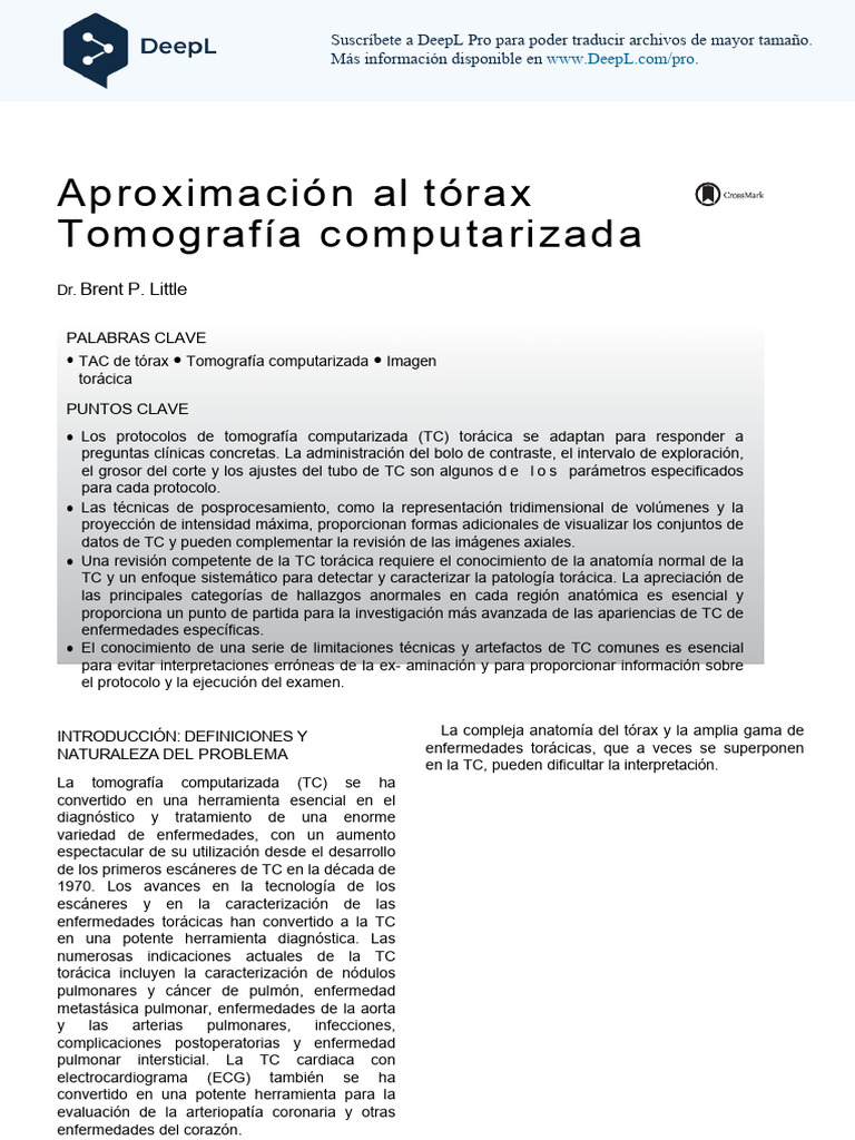 Approach To Chest CT Es | PDF | Ct Scan | Corazón