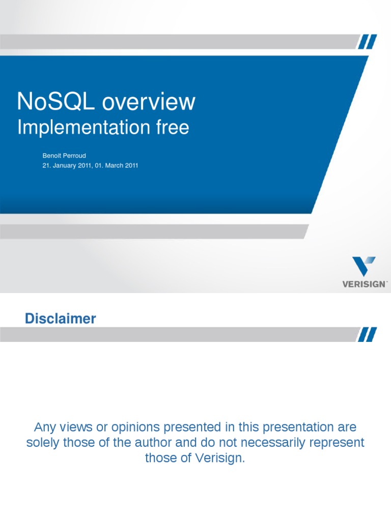 Nosql Overview: Implementation Free | PDF | No Sql | Scalability