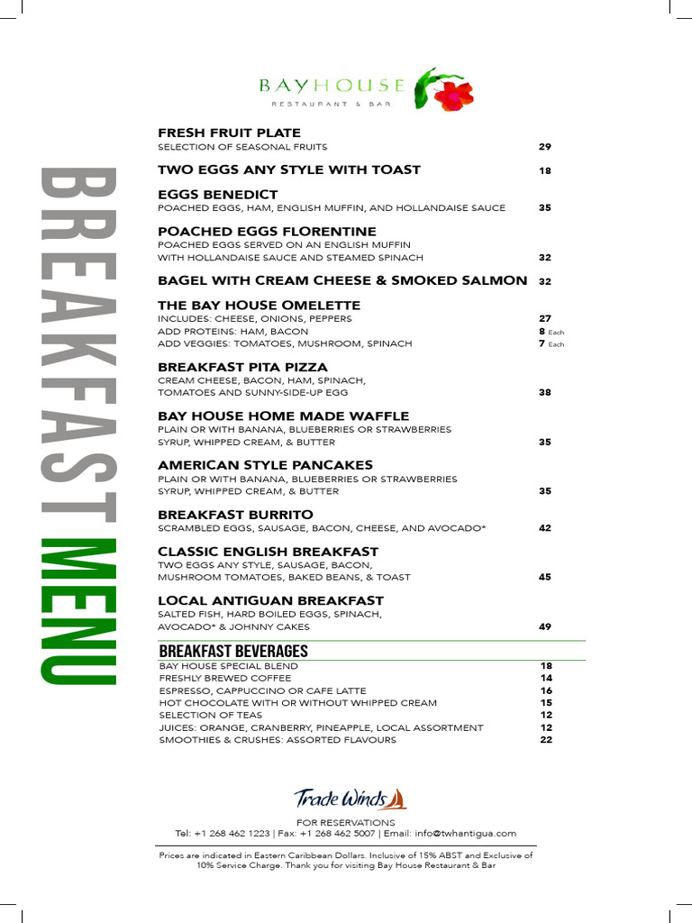 Bayhoues Menu HOZ JAN22 23 | PDF | Hamburgers | Pasta