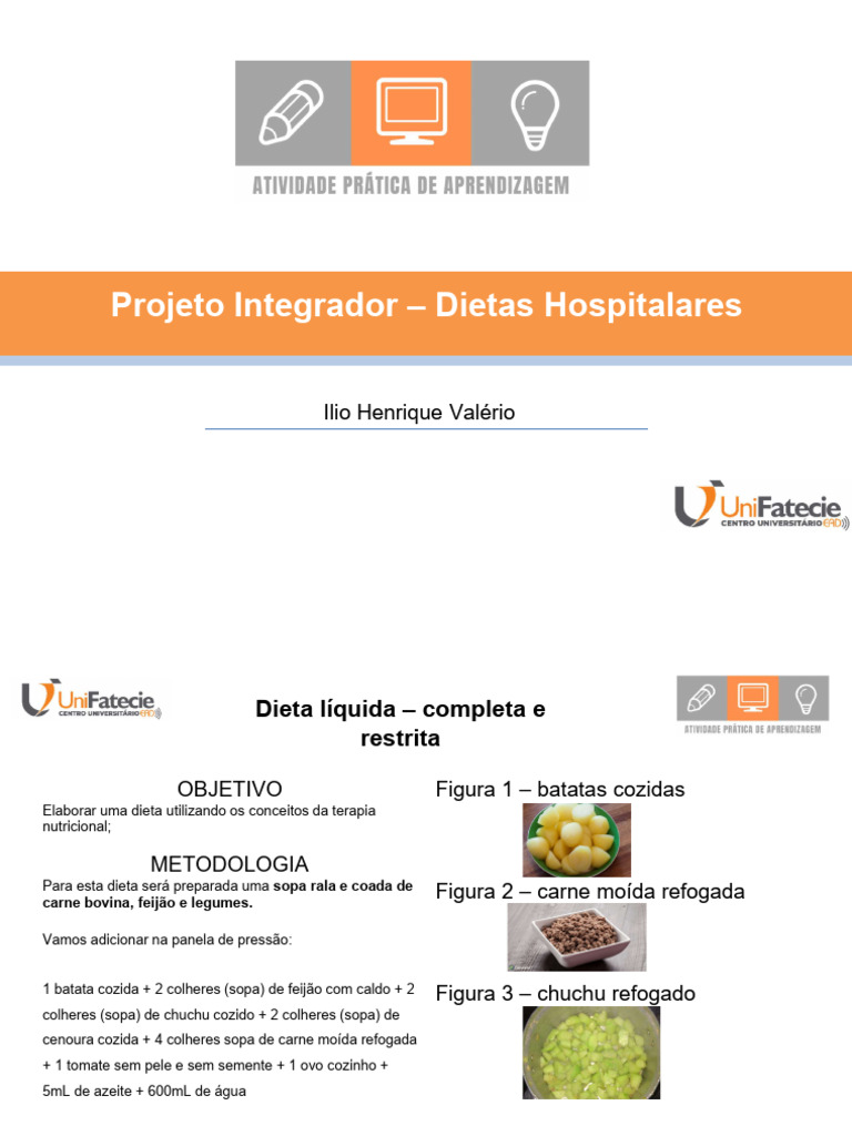 Dieta Líquida e Pastosa Hospitalar | PDF | Carne | Sopa