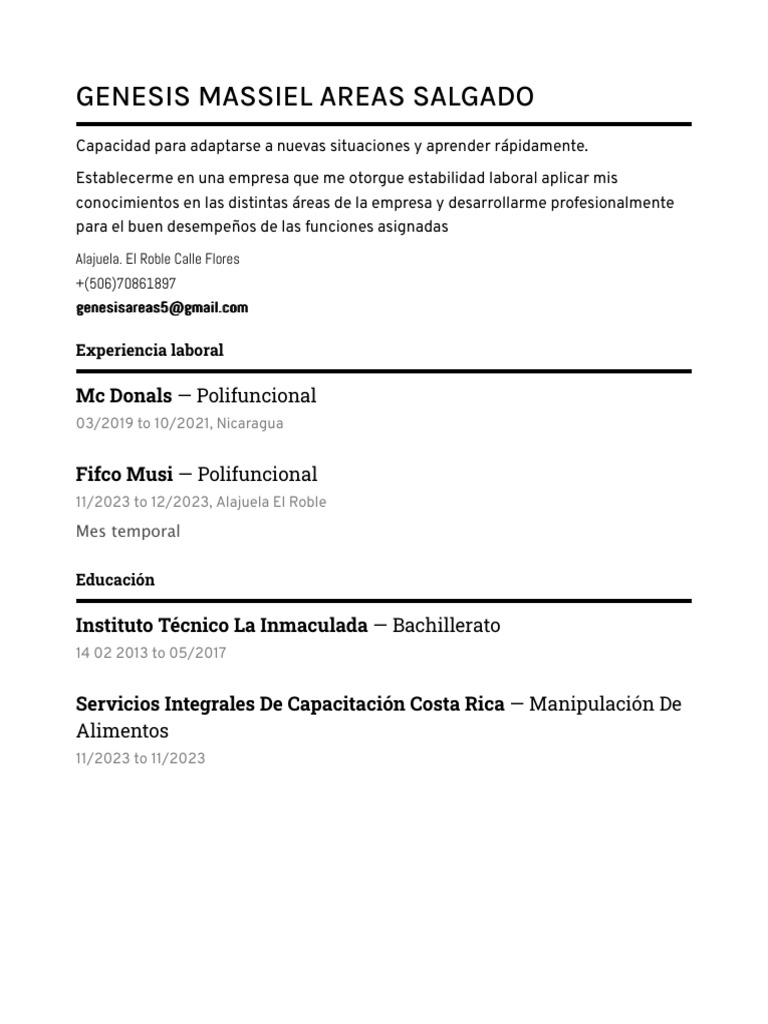 Curriculum Génesis | PDF