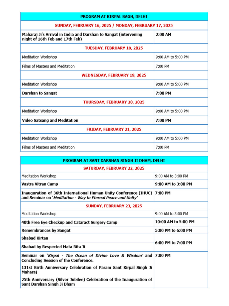 FEB 16 To MAR 03 2025 - ENGLISH PROGRAM SCHEDULE | PDF | Shabda