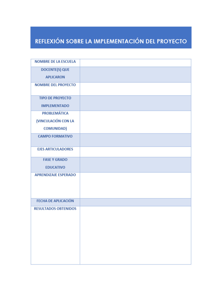 Formato Reporte de La Implementación | PDF