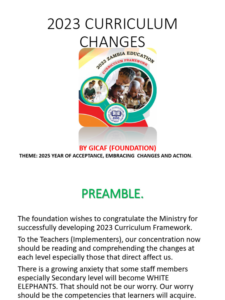 Summary of 2023 Curriculum Changes | PDF | Curriculum