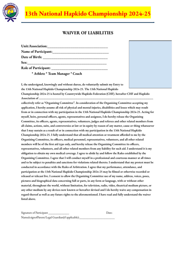 13th National Hapkido Championship 2024-25-1 PDF | PDF | Justice | Crime & Violence