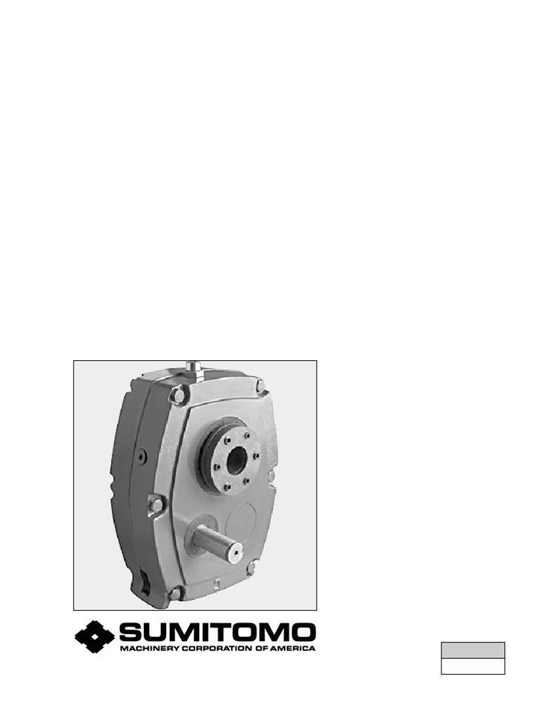 Manual de Instalacion y Mantenimiento HSM Sumitomo | PDF | Screw | Belt (Mechanical)