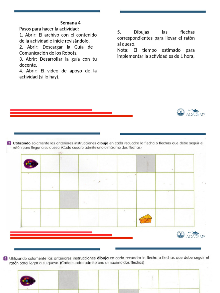 Ejercicios de Apoyo para Programación en Bloques para Preescolar | PDF