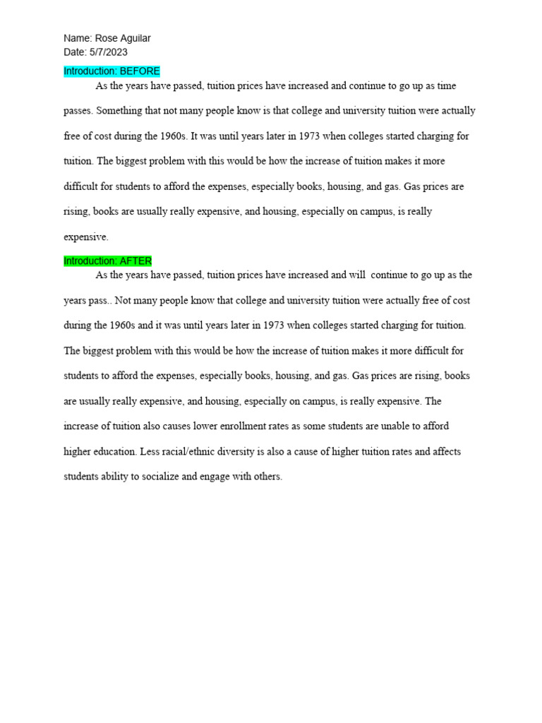 Writing Studio Assignment | PDF