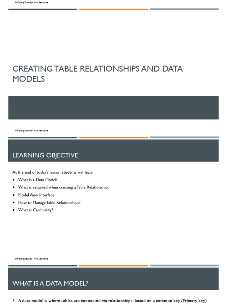 IPL_Lesson 3_Creating Table Relationships and Data Models | PDF ...