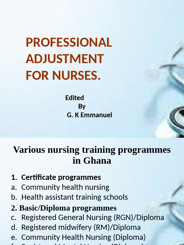 Nursing Training and Ethics in Ghana | PDF | Interpersonal ...